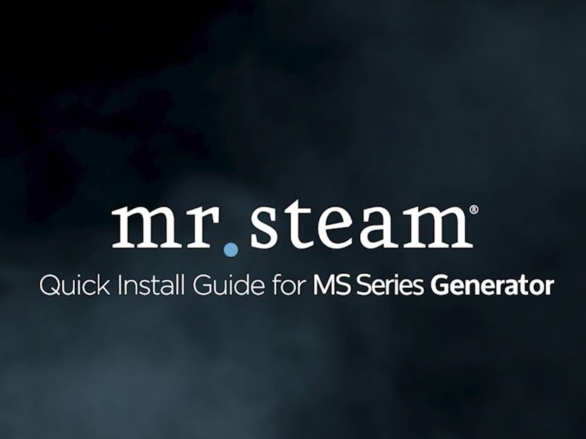 Mr. Steam: Quick Install Guide for MS Series Generator | phcppros