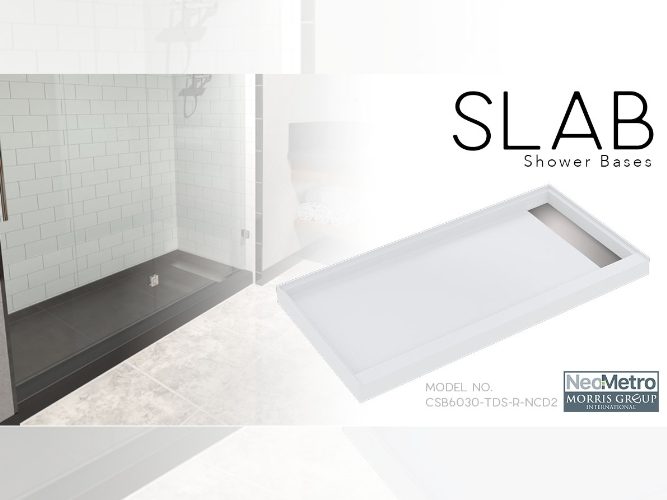 Neo-Metro SLAB Solid Surface Shower Base | phcppros