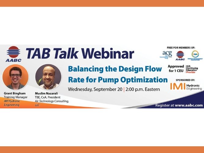 AABC to Hold TAB Talk Webinar on Balancing the Design Flow Rate for ...