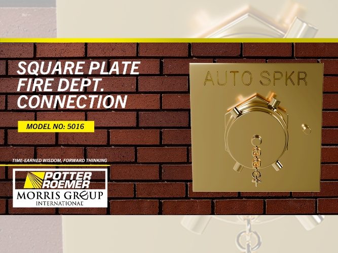 Potter Roemer 8" Square Plate Single Inlet Flush Fire Department ...