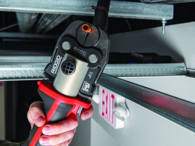 RIGID RP 241 Compact Press Tool with RLS Press Jaws | phcppros