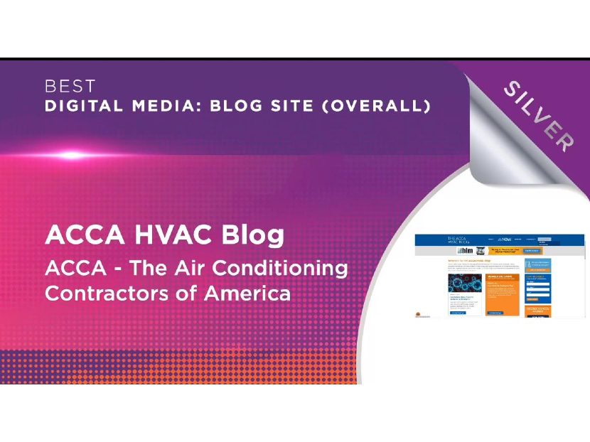 ACCA HVAC Blog Wins Silver Medal at EXCEL Awards Competition | 2021-06 ...