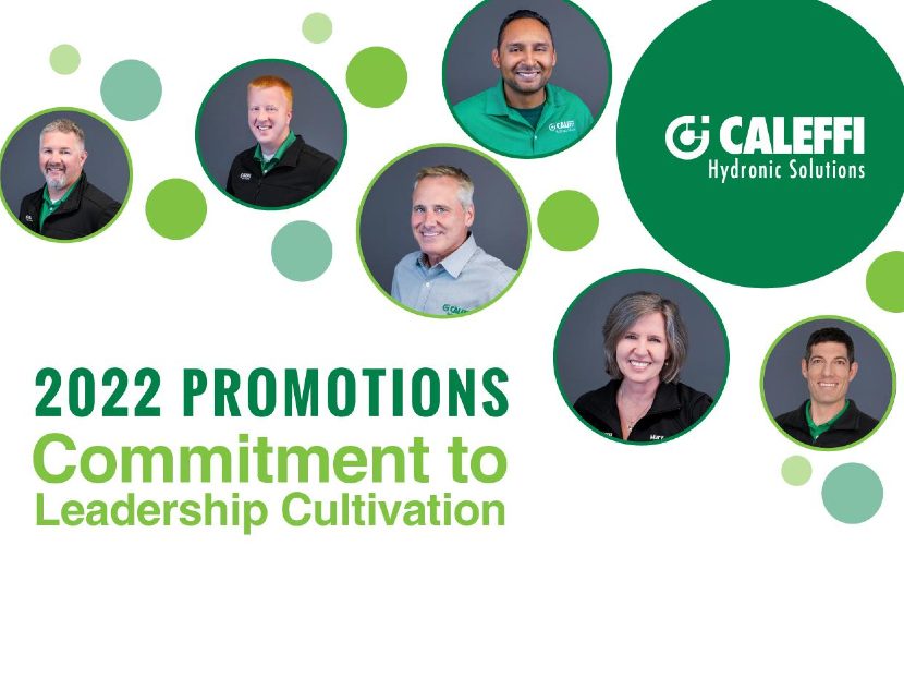 Caleffi Announces Six Promotions | 2022-03-07 | phcppros