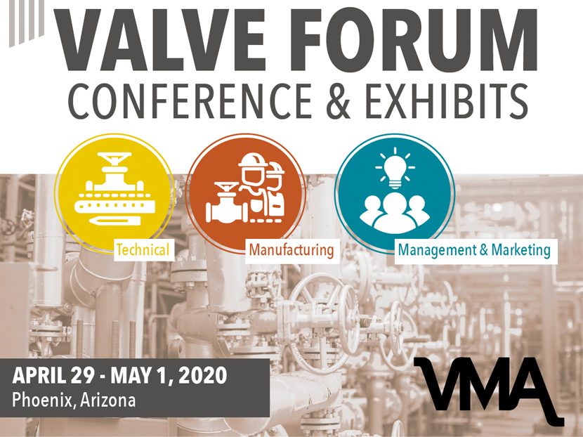 VMA Announces 2020 Valve Forum | 2020-03-06 | phcppros