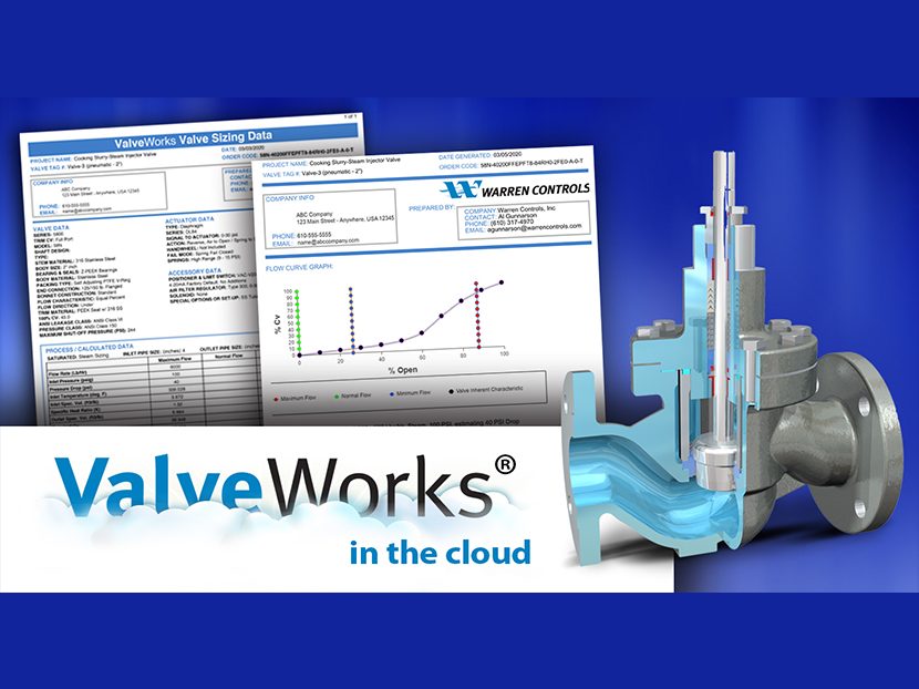 Warren Controls ValveWorks Program Improves Sizing and Selection ...
