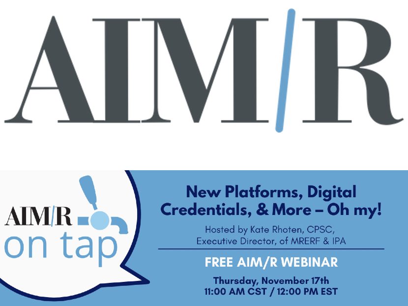 Register Today for Next AIM/R on Tap Webinar with MRERF/IPA | phcppros