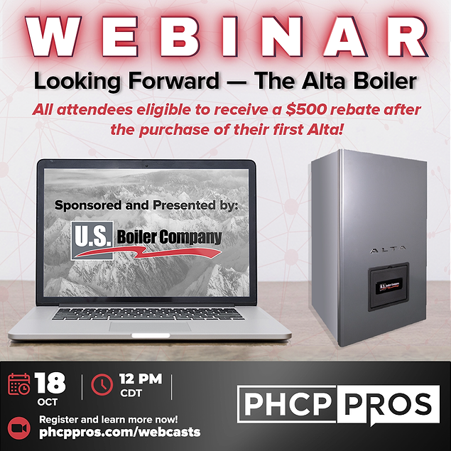 U.S. Boiler to Sponsor, Present Free PHCPPros Webinar | 2022-09-29 | phcppros