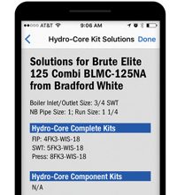 Hydro-Core boiler compatibility app | phcppros